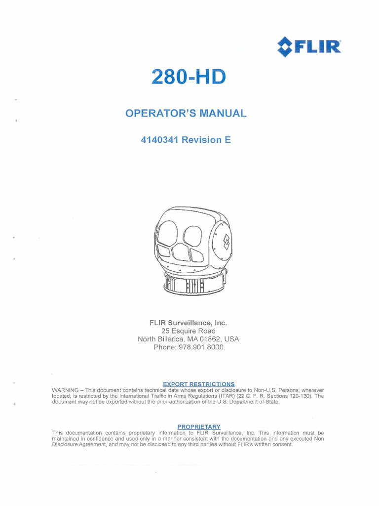 Seaflir 280HD Operation Manual | PDF