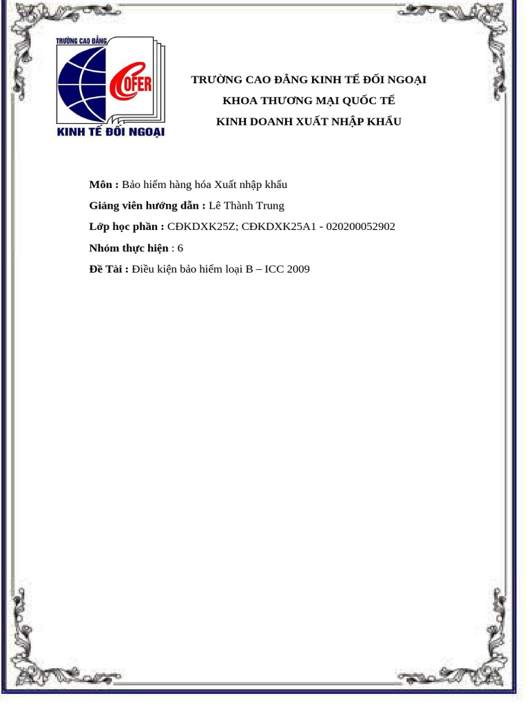 Icc B Nhóm 6 Cđkdxk25za1 | PDF