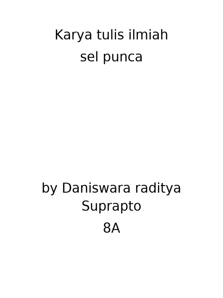 Struktur dan Potensi Sel Punca | PDF