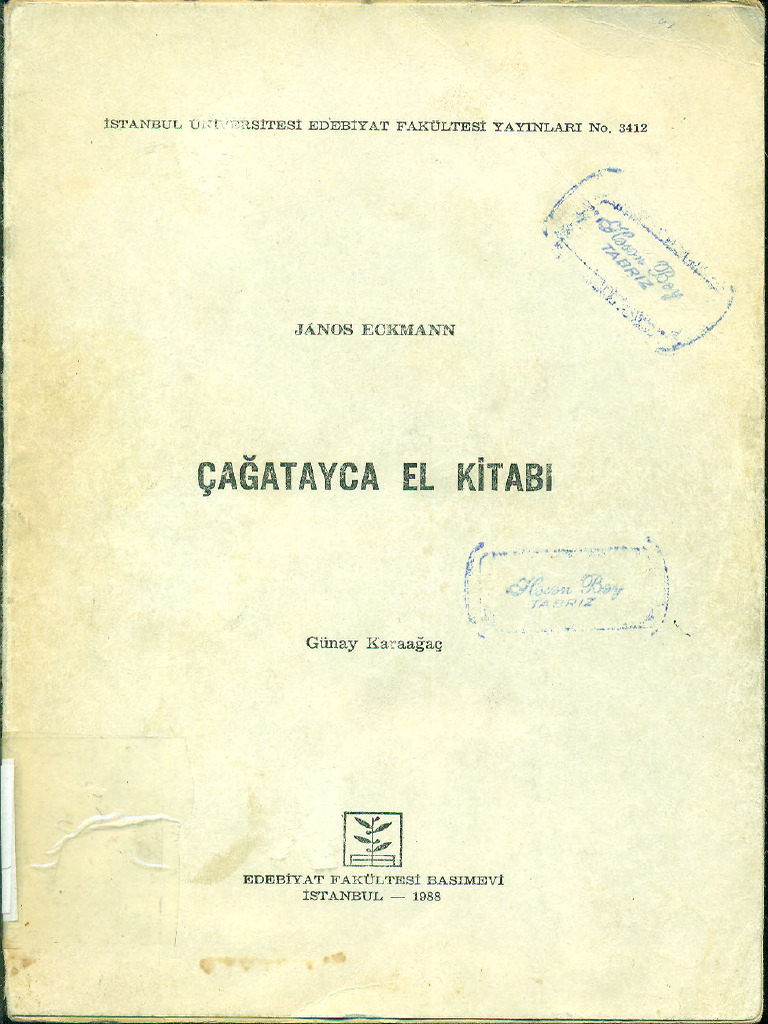 Günay Karaağaç, Janos Eckmann - Çağatayca El Kitabı | PDF