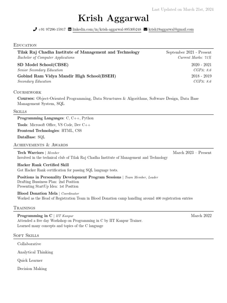 Krish Resume | PDF