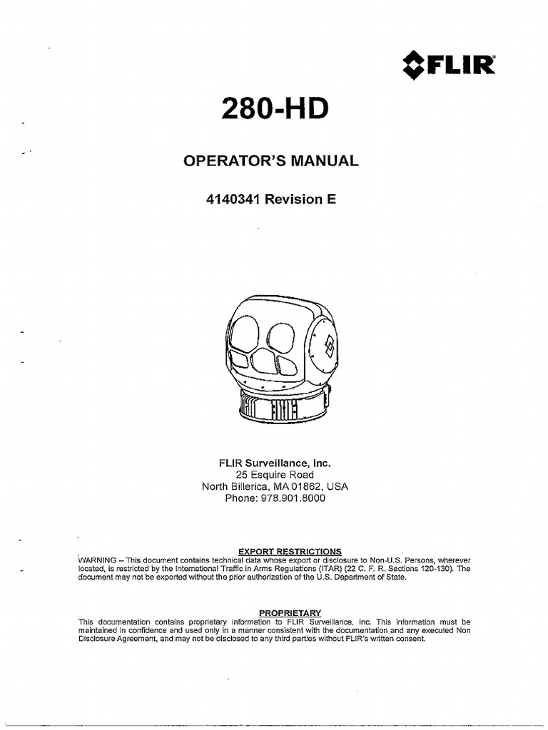 Operator's Manual SEAFLIR 280HD | PDF