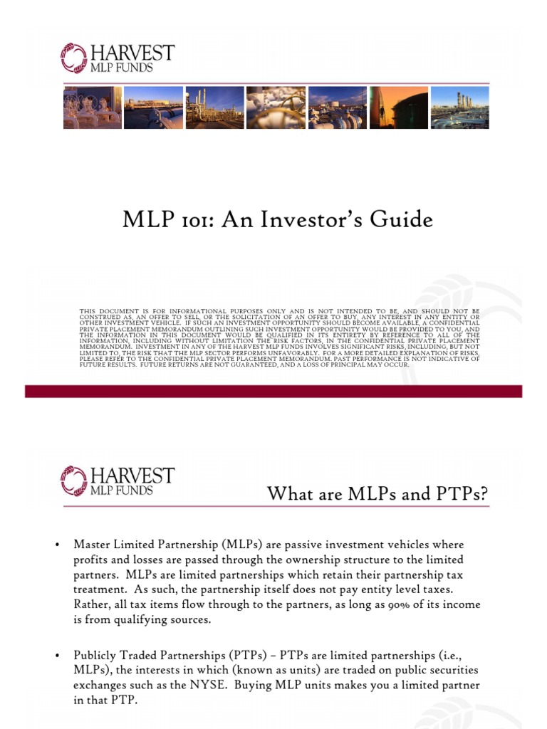 MLP Funds | PDF | Taxes | Investor