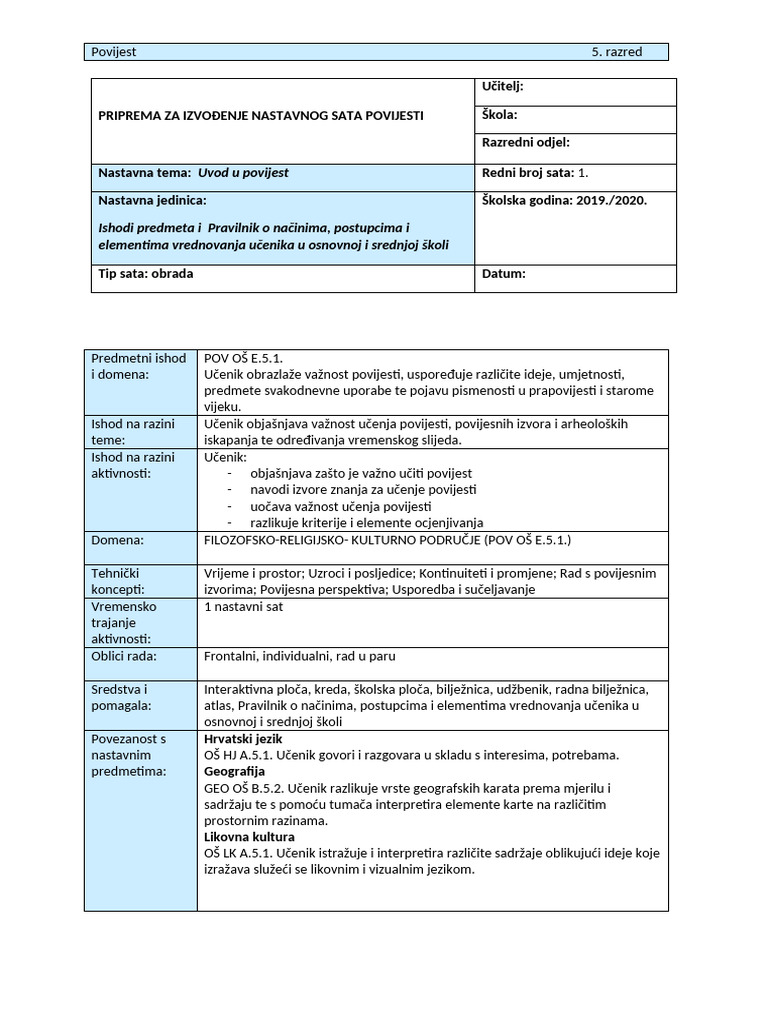 Sat - Uvodni Sat (1) - Kopija | PDF