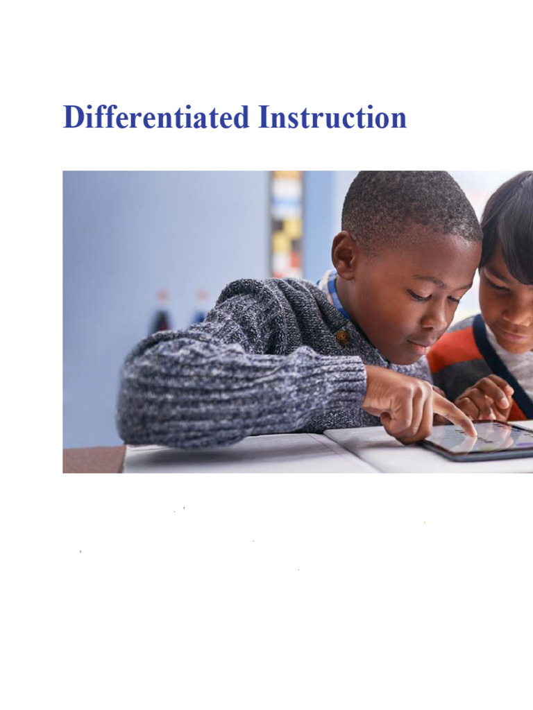 differentiated Instruction | PDF | Differentiated Instruction | Learning