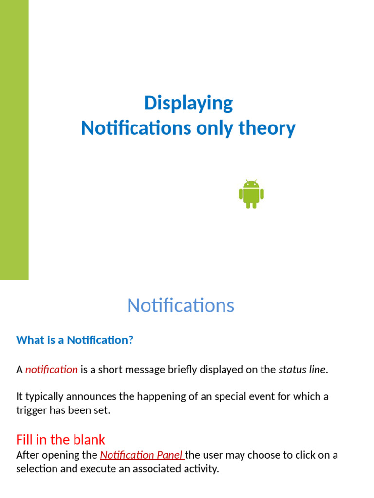 Displaying Notifications | PDF | Android (Operating System) | Computing