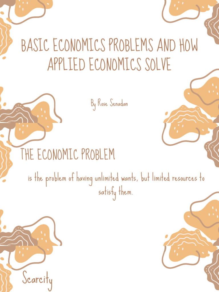 Basic Economic Problems Explained | PDF