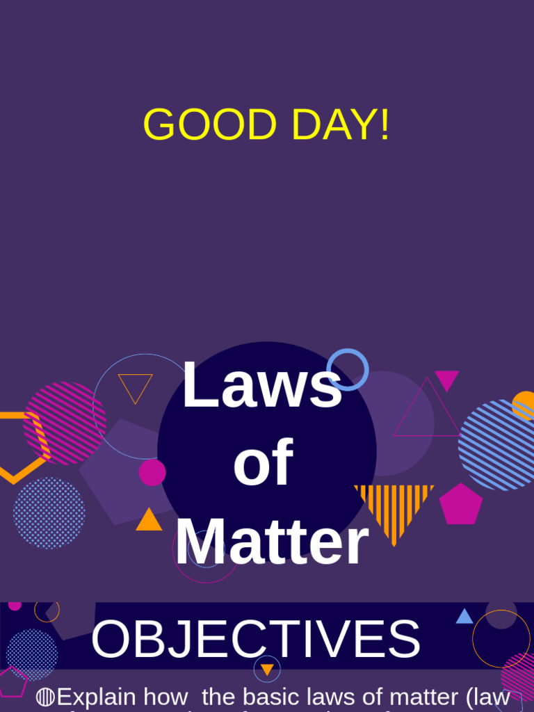 5.-Laws-of-Matter-Autosaved-Copy | PDF | Atoms | Proton