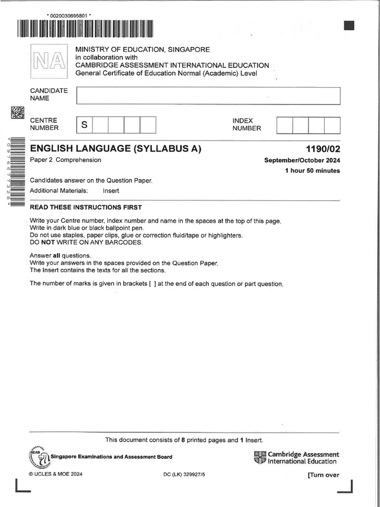 1190 N Level 2023 Paper 2 | PDF