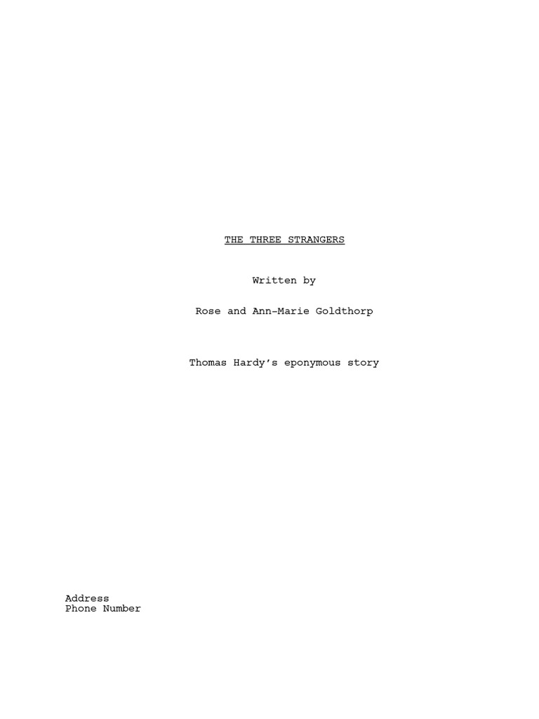 The Three Strangers | PDF