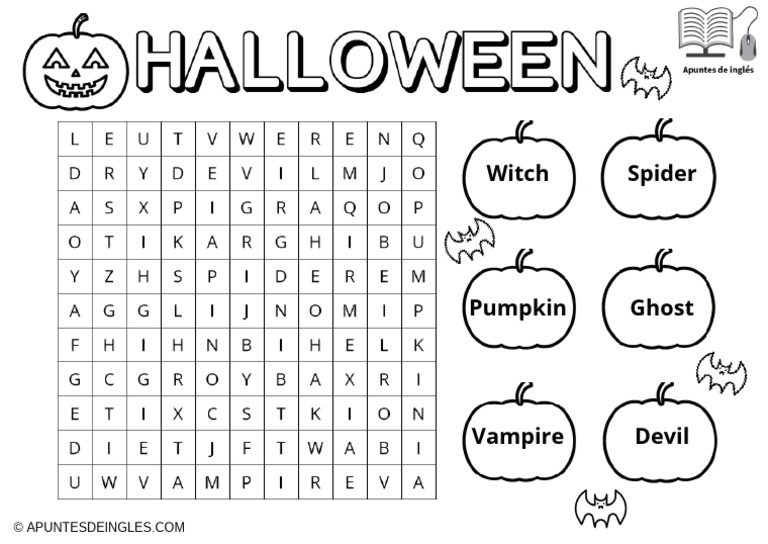 Halloween Sopa Letras | PDF