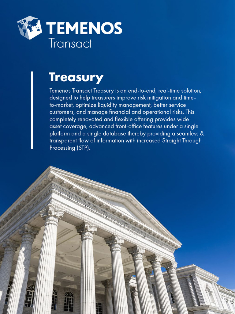 Temenos Transact Treasury Overview | PDF | Banks | Market Liquidity