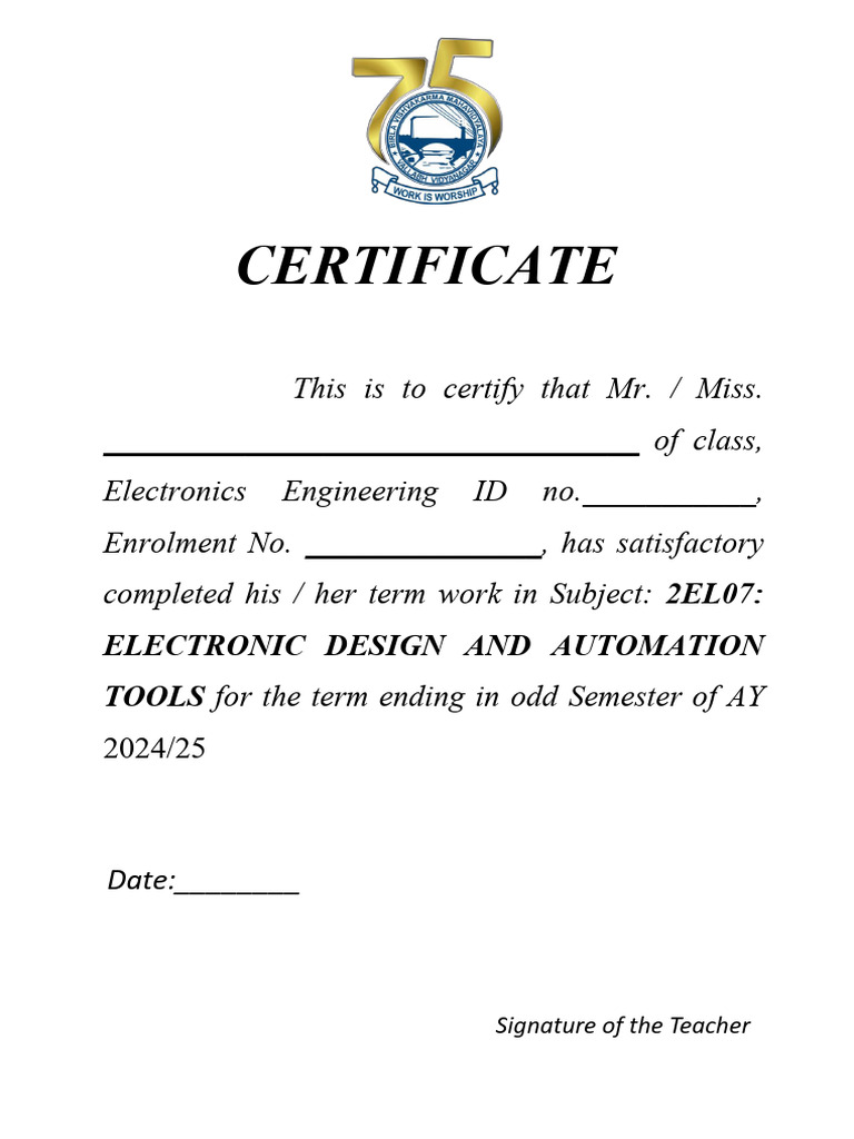 CERTIFICATE | PDF