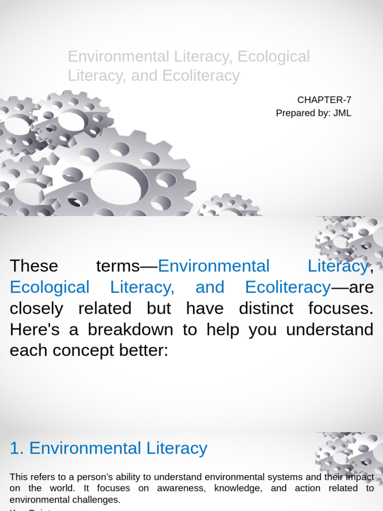 Environmental Literacy (1) | PDF | Sustainability | Ecology