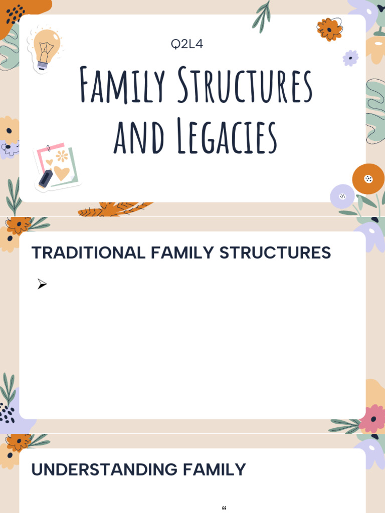 Q2L4 Family Structures and Legacies | PDF | Family | Marriage