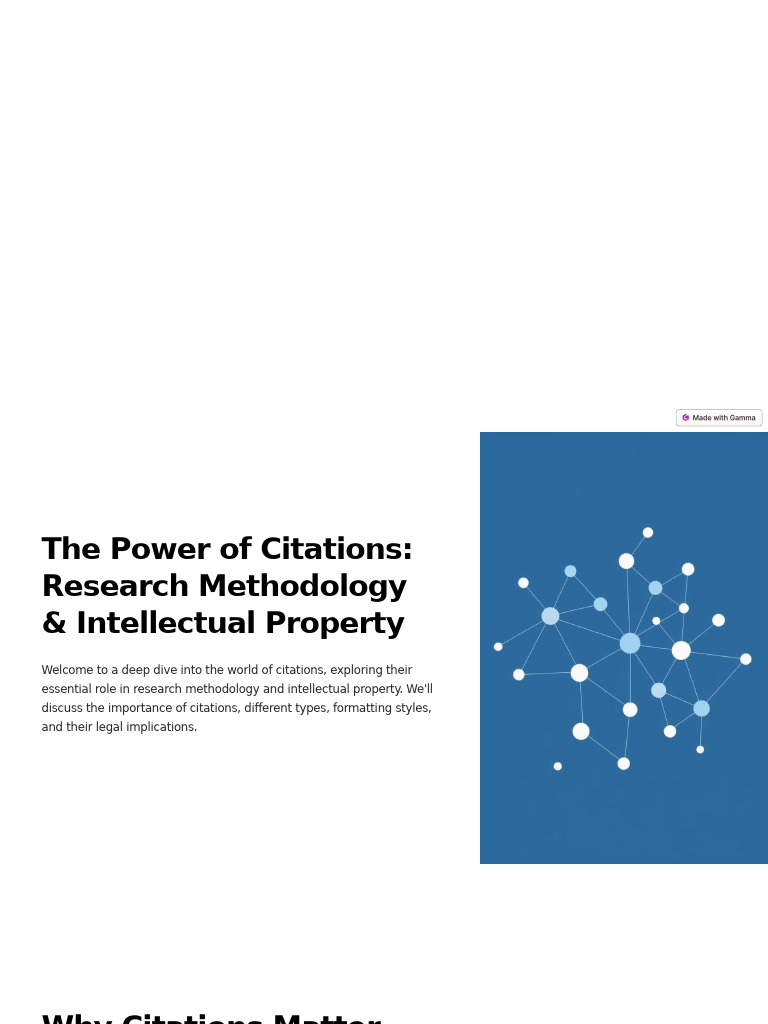 The Power of Citations Research Methodology and Intellectual Property ...