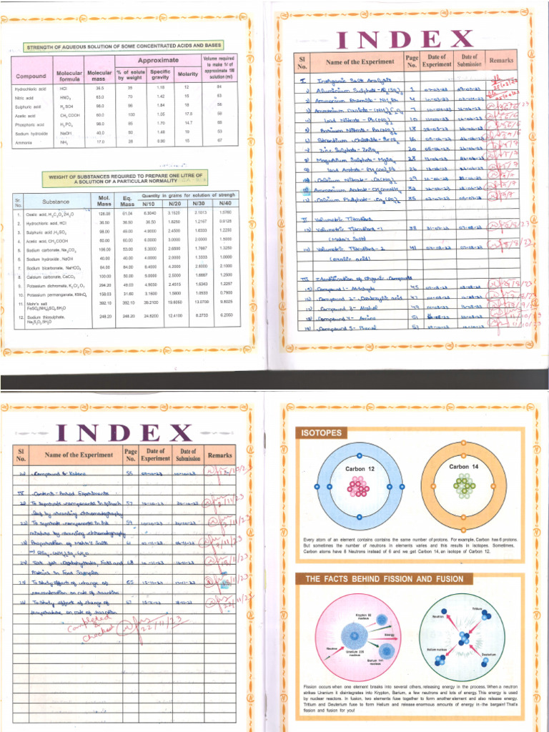 Class Xii Chemistry Record Writing - 2024 | PDF