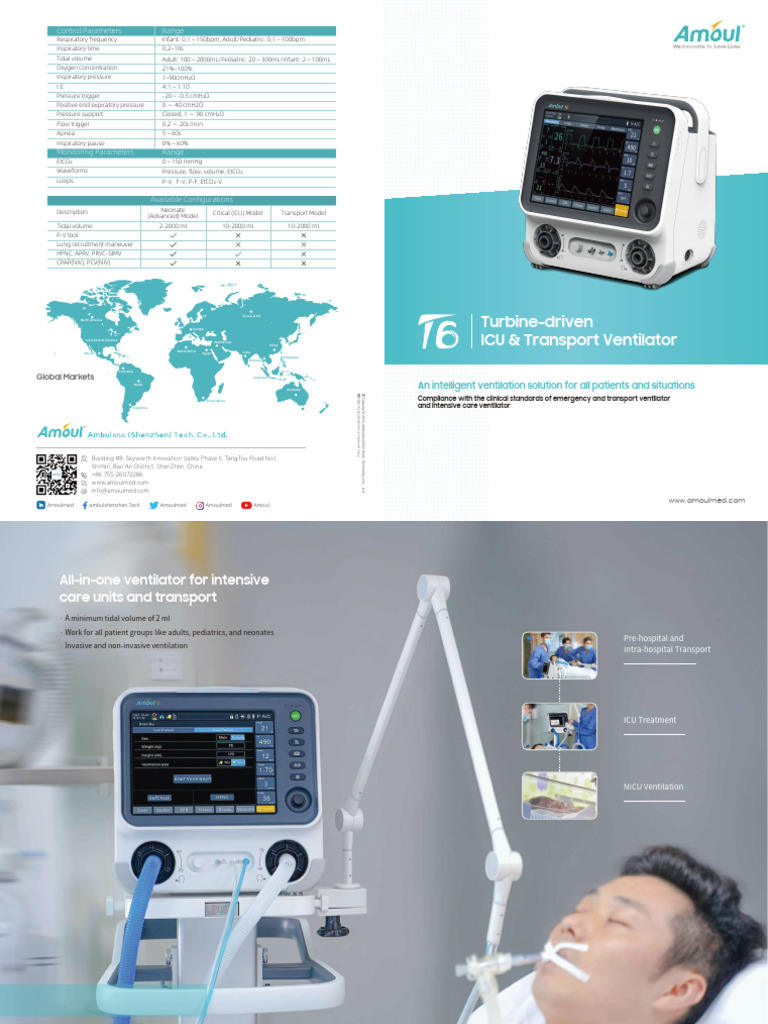 T6-English Brochure - Technical | PDF | Respiratory System | Pulmonology
