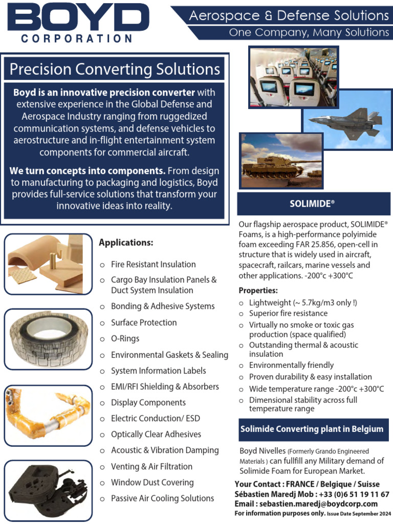 Boyd Aerospace Defense Brochure 2pages Sebm PDFX | PDF | Thermal ...