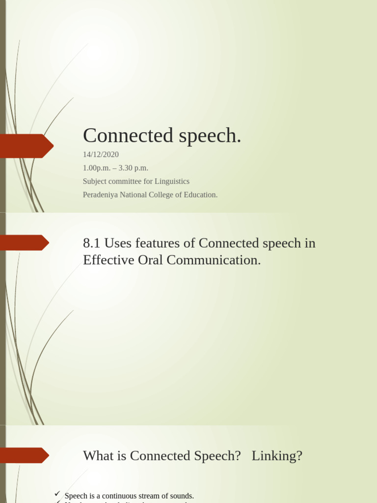 Connected Speech | PDF | Phonology | Phonetics