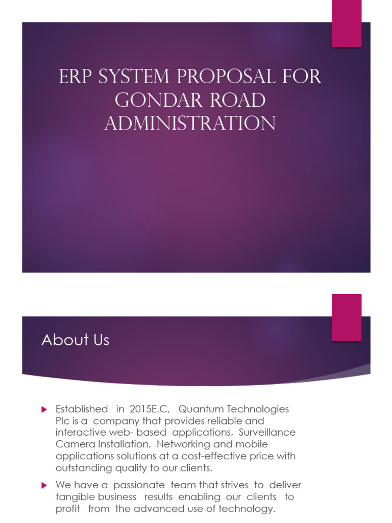 Quantum Proposal | PDF | Enterprise Resource Planning | Inventory