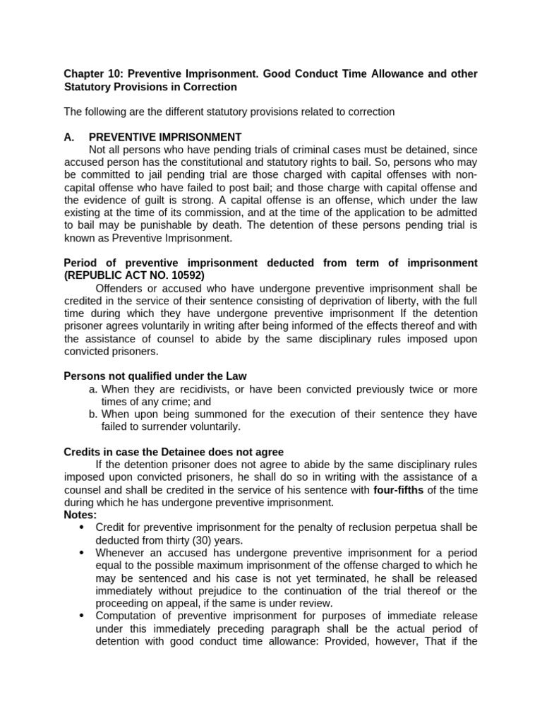 CA1_Lesson_10 | PDF | Detention (Imprisonment) | Bail