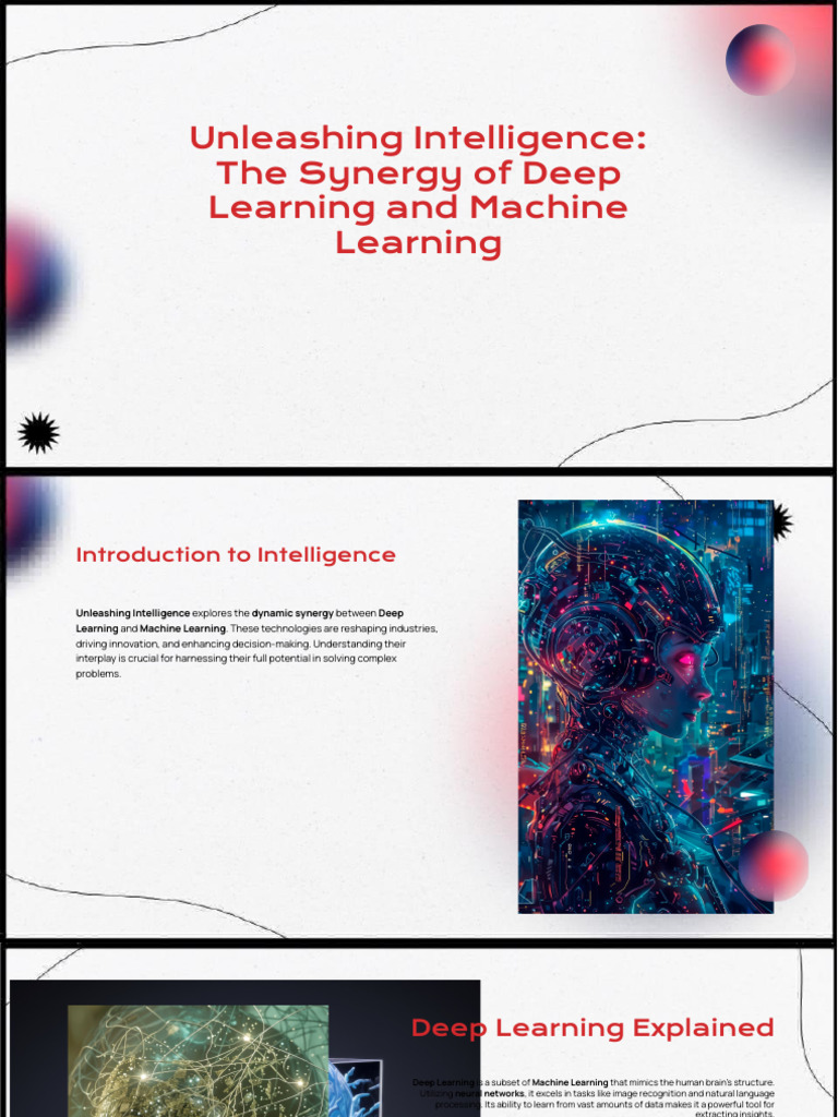 Slidesgo Unleashing Intelligence The Synergy of Deep Learning and Machine Learning ...