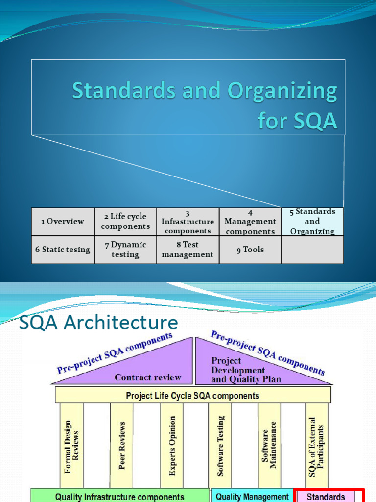 Chapter 5 - Standards and Organizing For SQA | PDF | Software ...