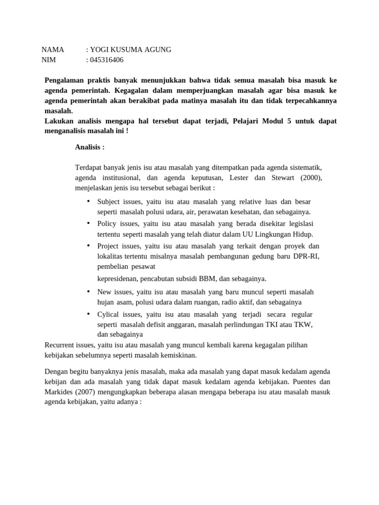 TUGAS 2 KEBIJAKAN PUBLIK | PDF