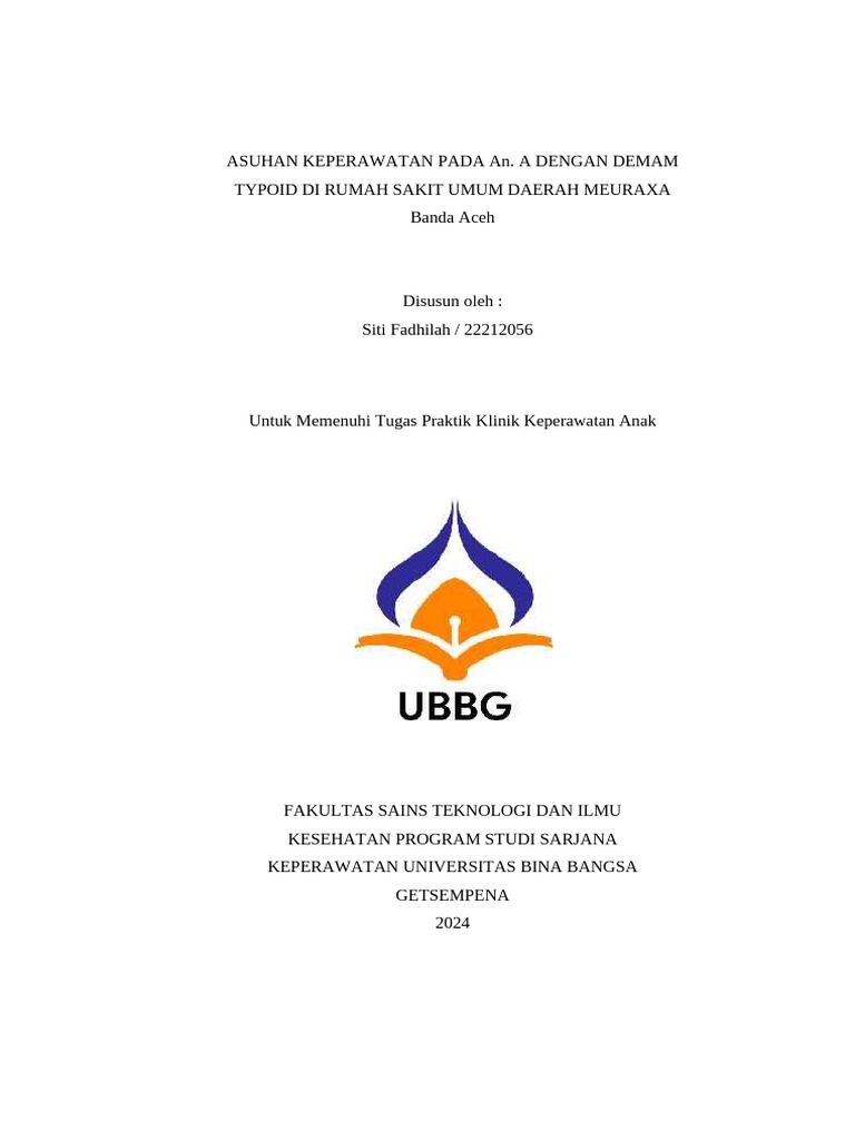 Askep Demam Typoid rp | PDF