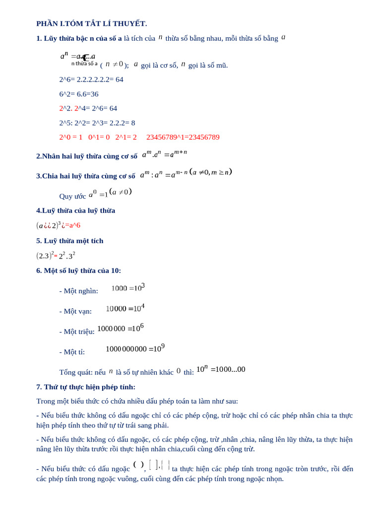 Tai Lieu Day Them Hoc Them Chuyen de Luy Thua Voi So Mu Tu Nhien | PDF