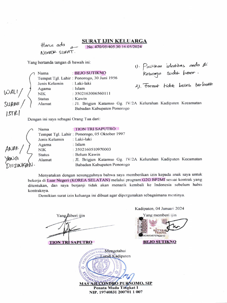 CONTOH SURAT IZIN YANG BENAR (1) | PDF