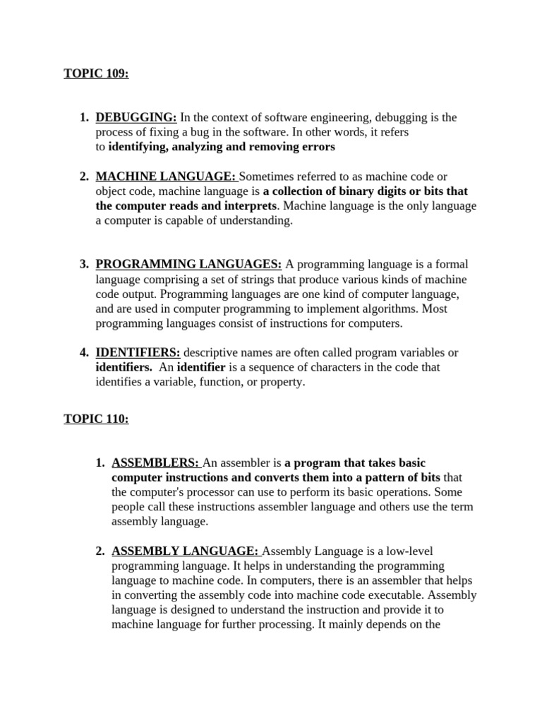 CS101 SHORT NOTES BY TUS | PDF | Software Testing | Data Type CS101 SHORT NOTES BY TUS | PDF | Software Testing | Data Type