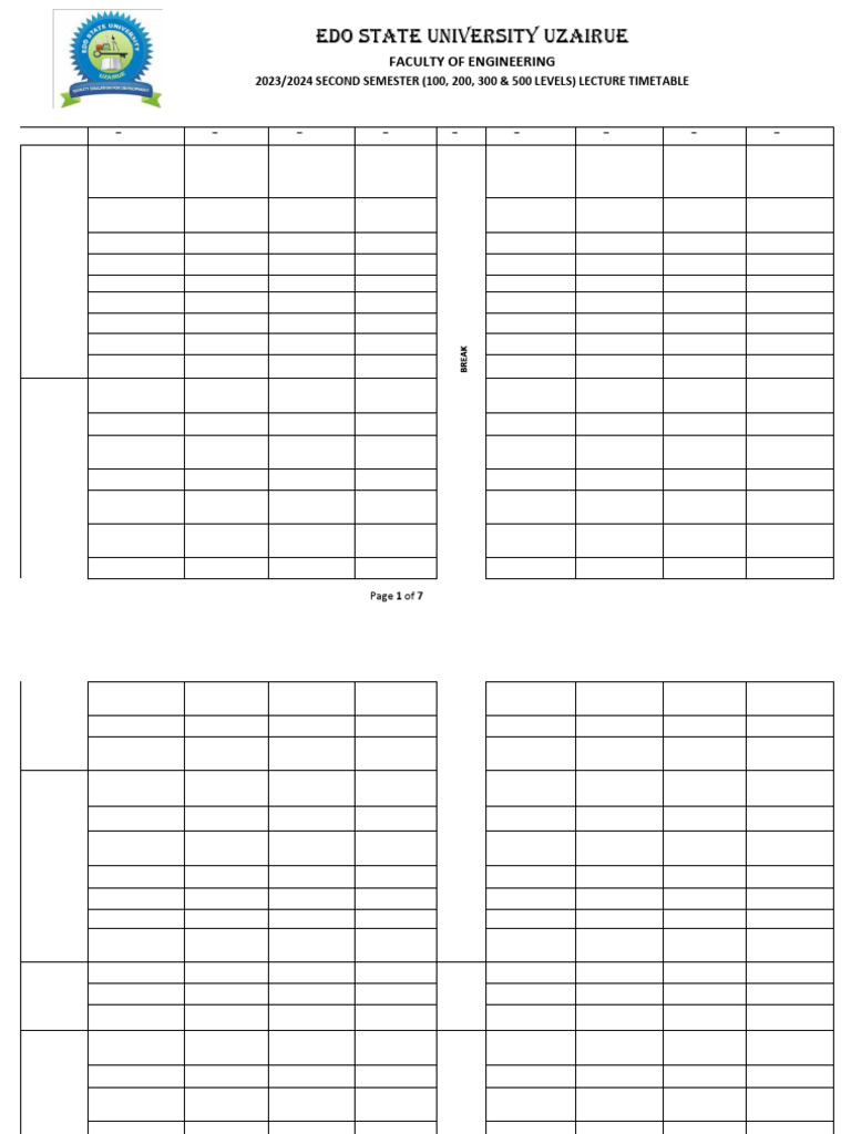 2023_2024 Second Semester Lecture Timetable | PDF | Electrical ... 2023_2024 Second Semester Lecture Timetable | PDF | Electrical ...