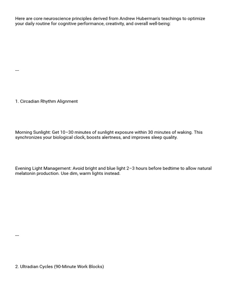 Andrew Huberman Neuroscience Pdf Sleep Caffeine