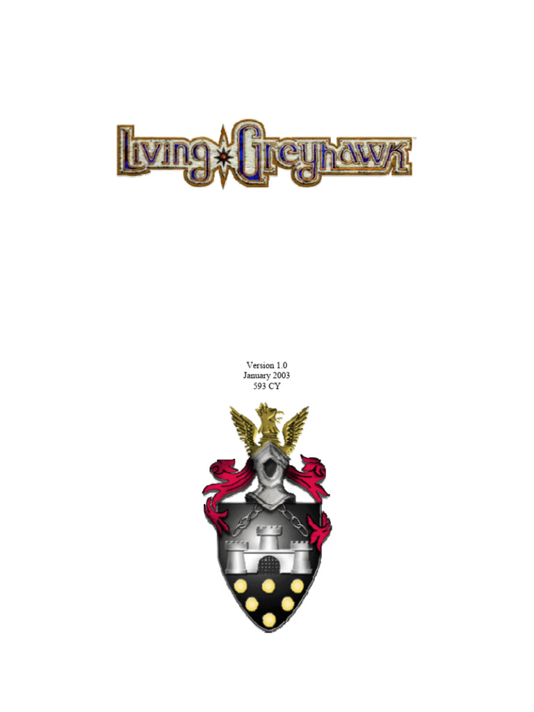 Living Greyhawk - Campaign Sourcebook - Year 593 CY (v1.0) (January ...