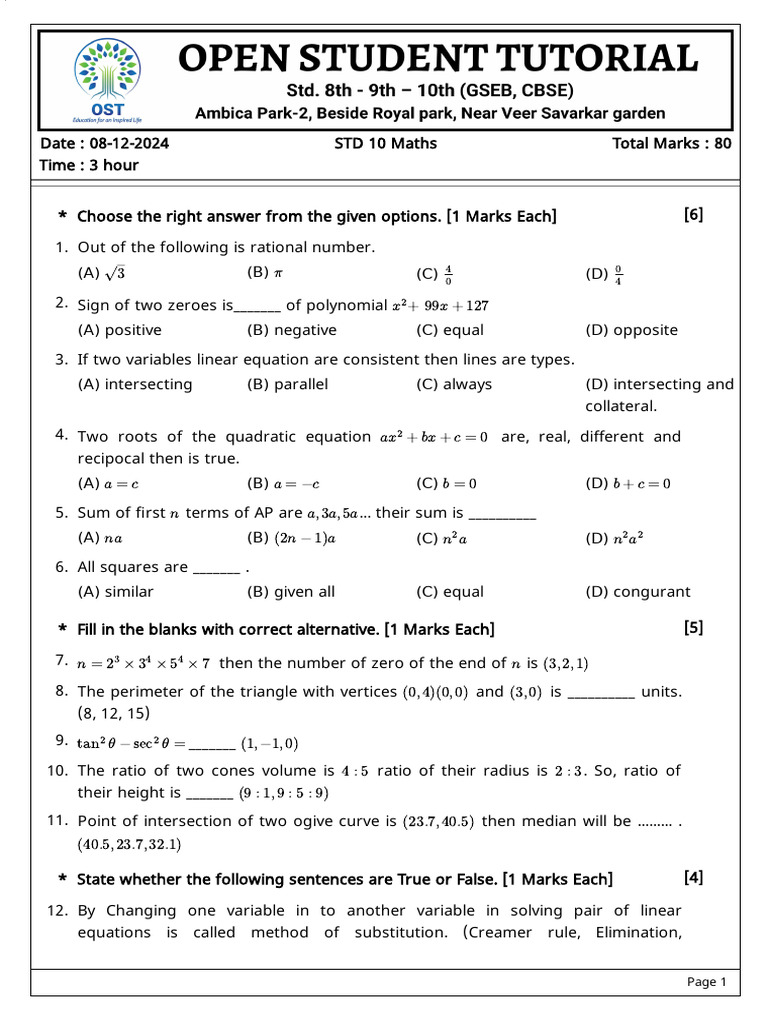 10 Standard (1) | PDF | Equations | Sphere