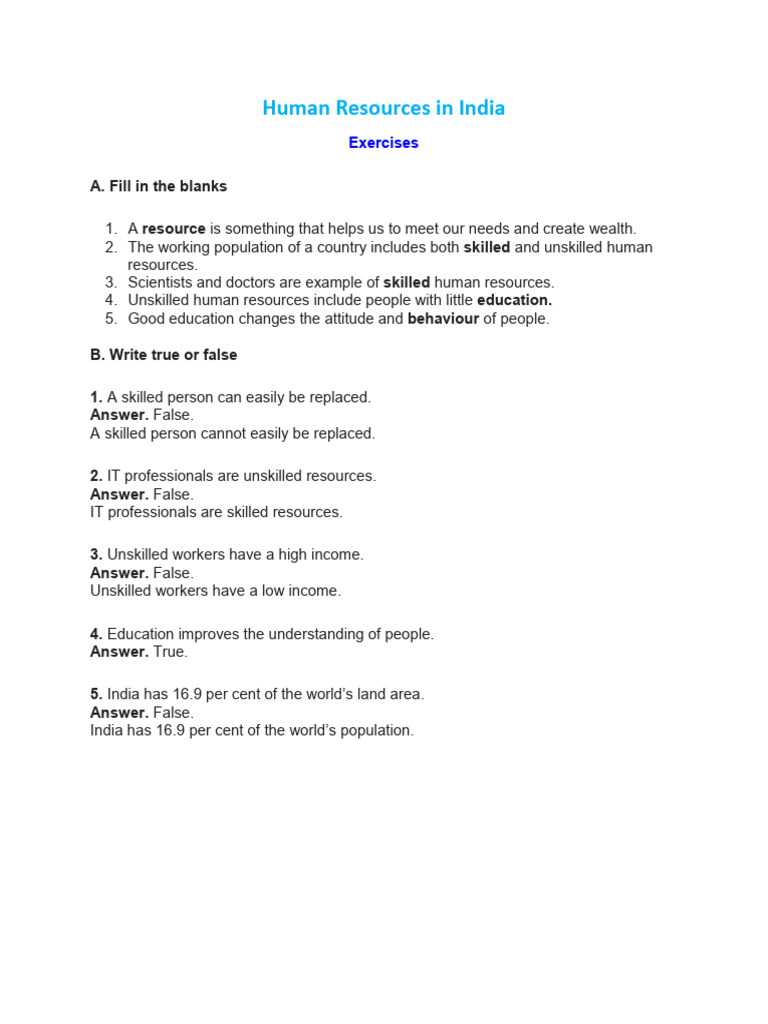 Understanding Human Resources in India | PDF | Human Development Index ...