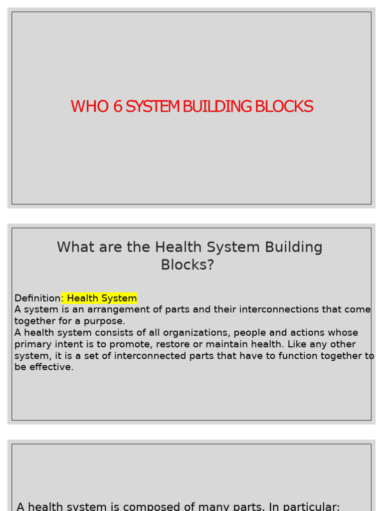 SF Lecture1hci Who Building Block System | PDF | Health Professional ...