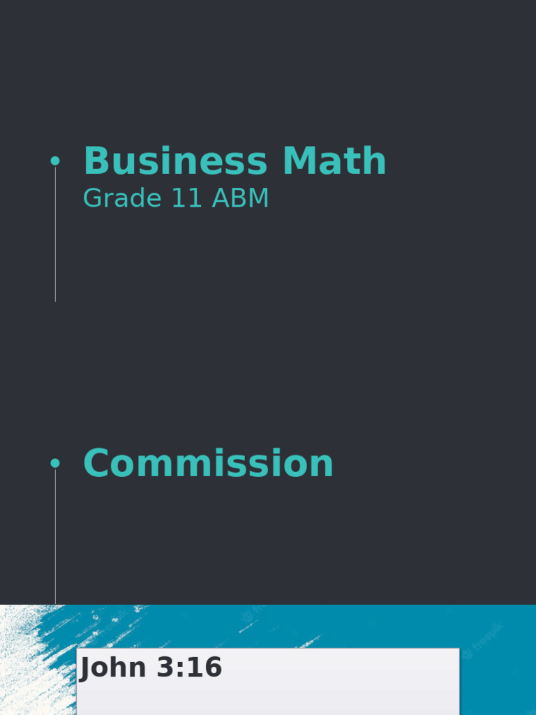 Grade 11 Business Math: Commissions | PDF | Salary | Sales