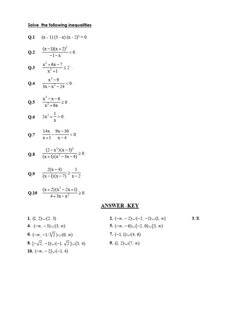 Inequalities Assignment | PDF
