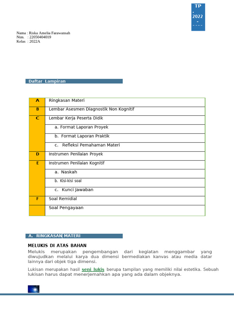 Lkpd_modul Ajar Kurikulum Merdeka (Riska) | PDF