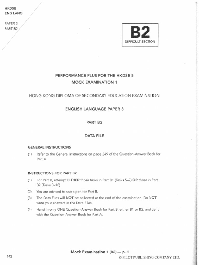 Mock Exam 1 B2 DF - Ss | PDF