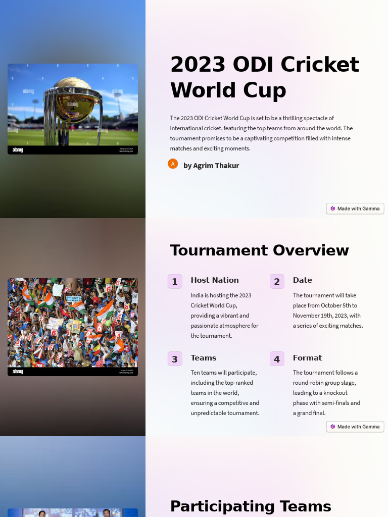 2023 ODI Cricket World Cup | PDF | Forms Of Cricket | International ...