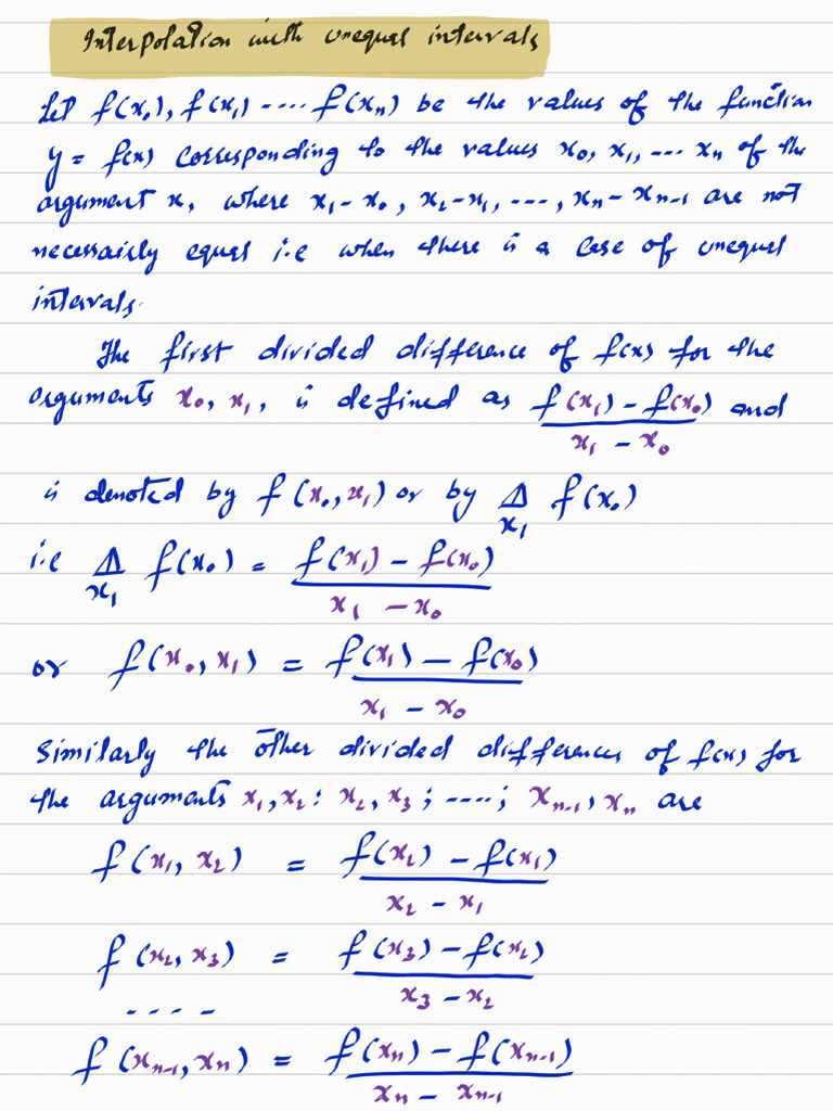Interpolation 3 - Unequal | PDF