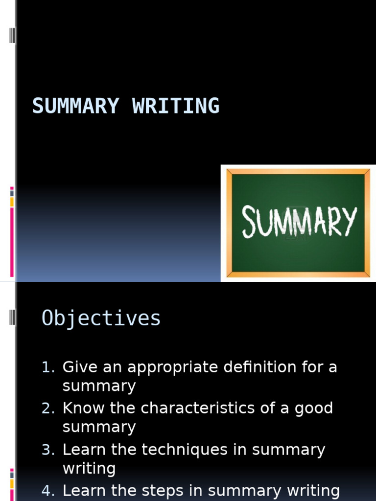 summary writing | PDF | Information | Paragraph