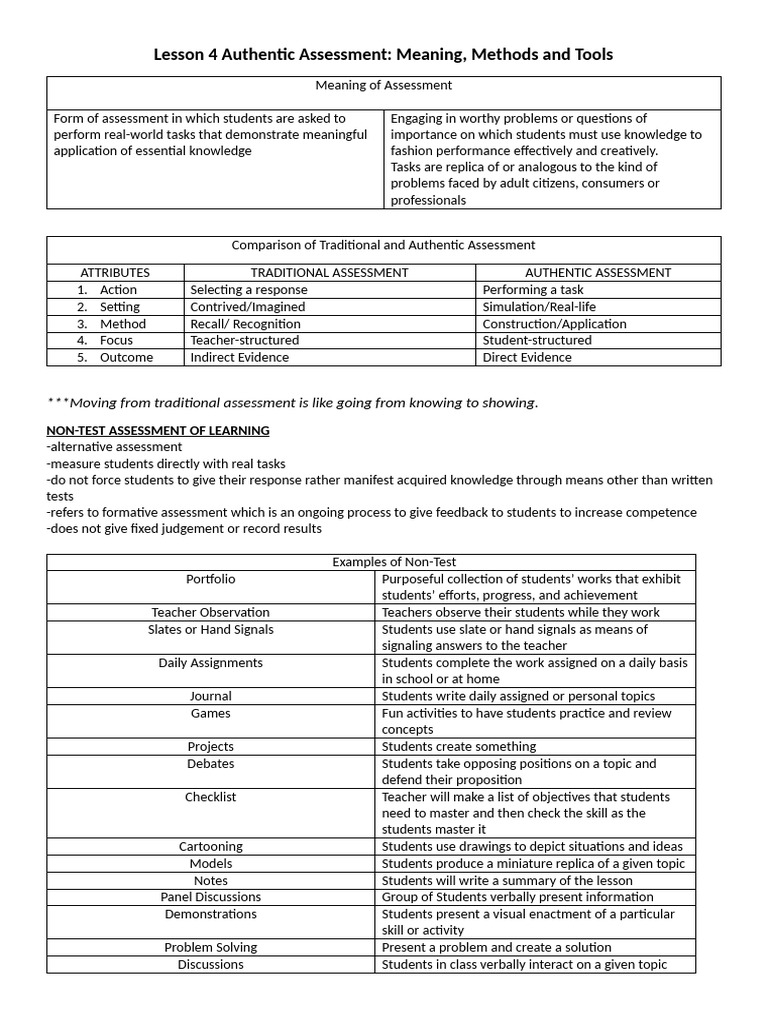 ED-209-Lesson-4-Hand-outs | PDF | Educational Assessment | Knowledge