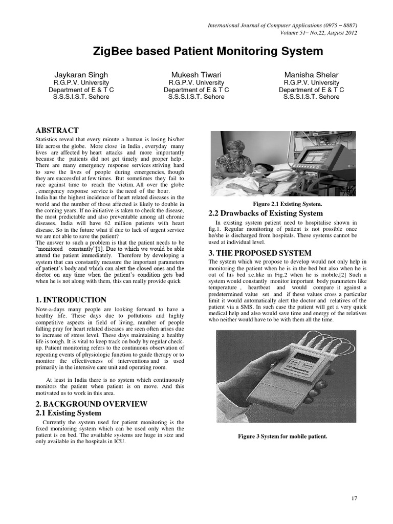 ZigBee_based_Patient_Monitoring_System | PDF | Microcontroller | Embedded System