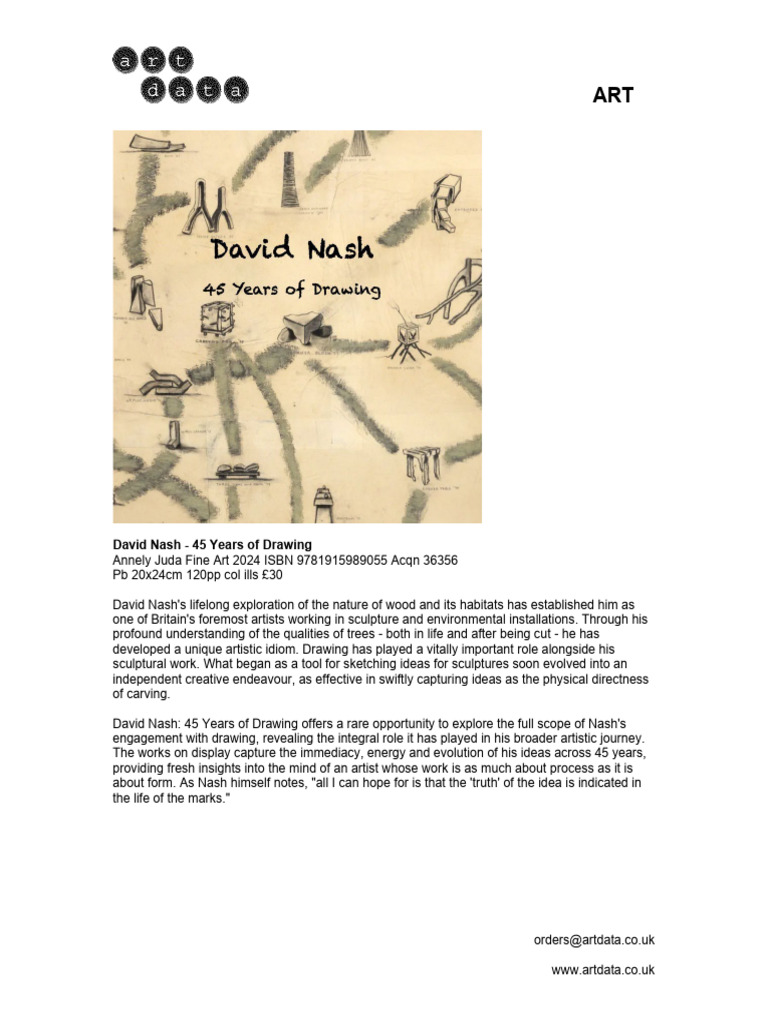 David Nash: 45 Years of Drawing Insights | PDF