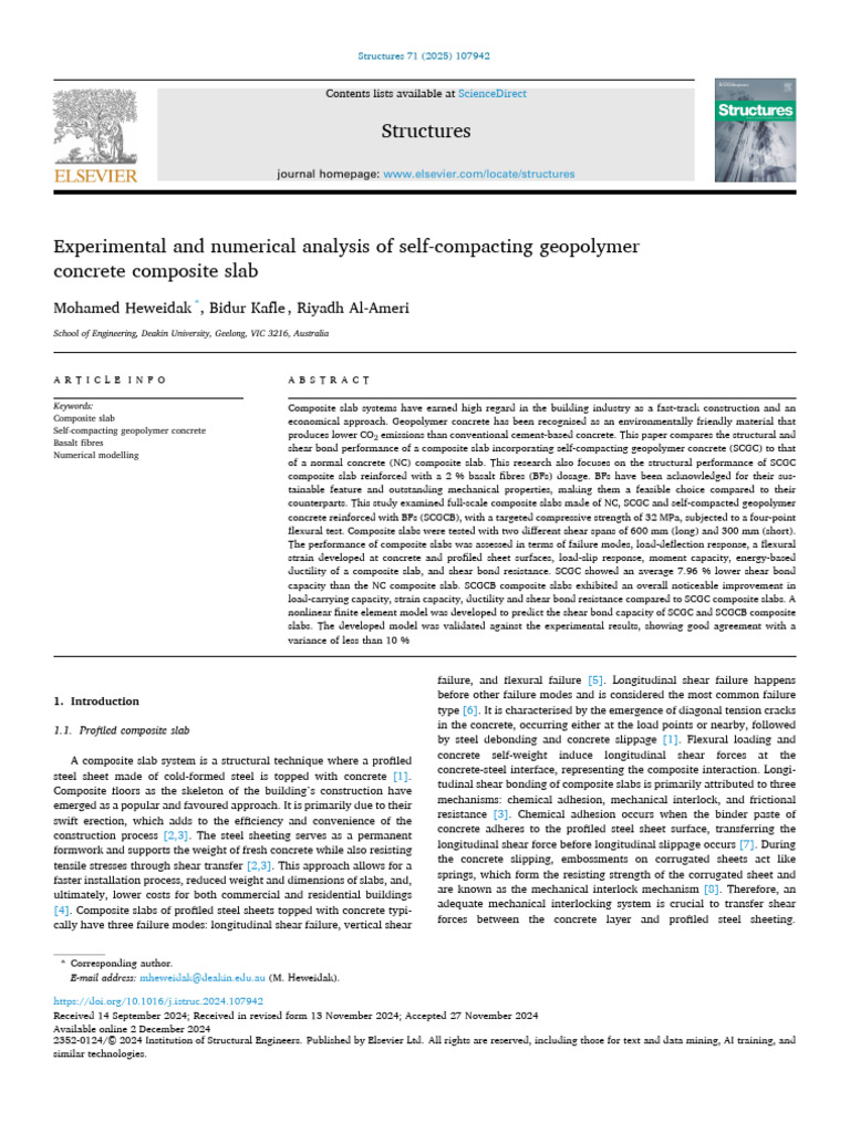 1 s2.0 S2352012424020964 Main | PDF | Concrete | Strength Of Materials